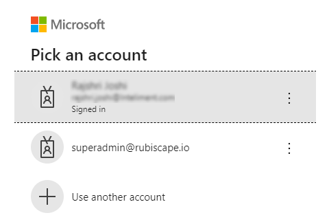 Signing into Rubiscape